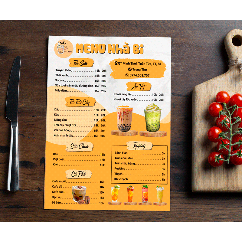 ☘☘☘ In menu bồi fomex >> HỖ TRỢ THIẾT KẾ
