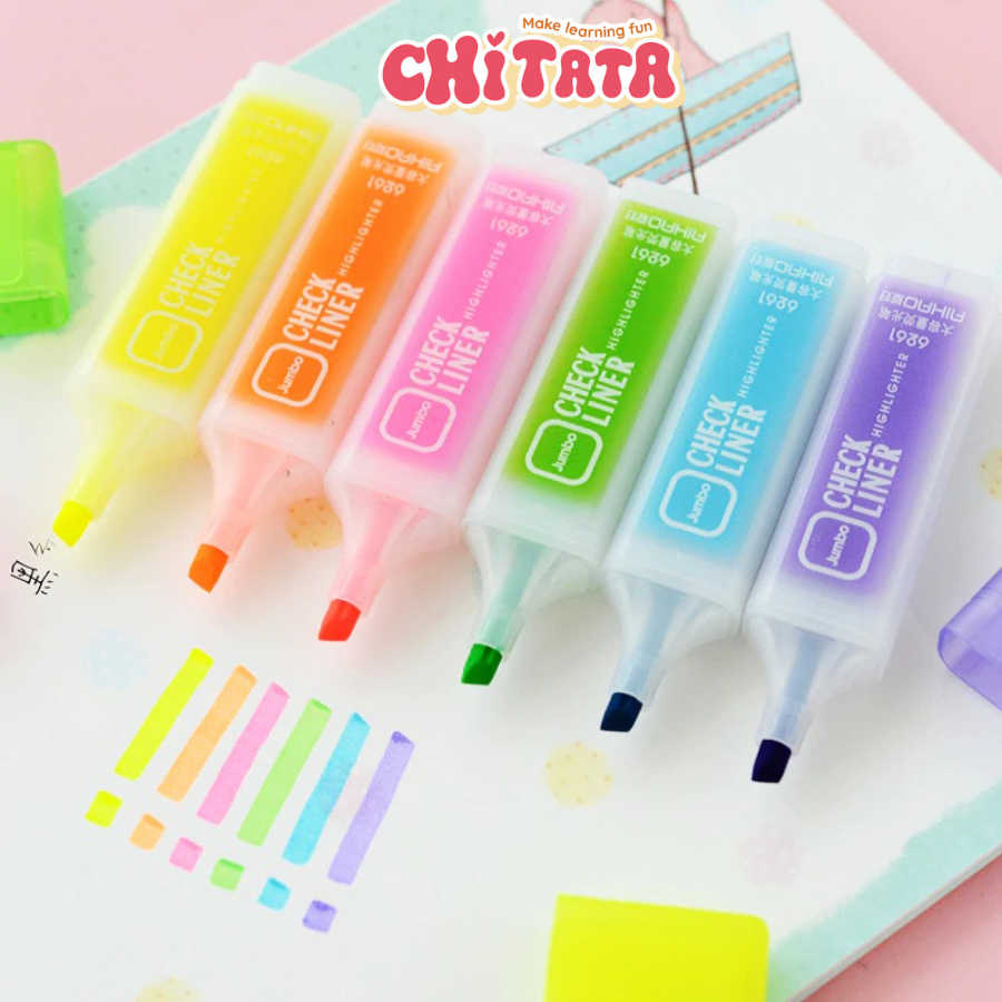 Bút HIGHLIGHT đánh dấu nhớ dòng dạ quang màu pastel phù hợp cho học ...
