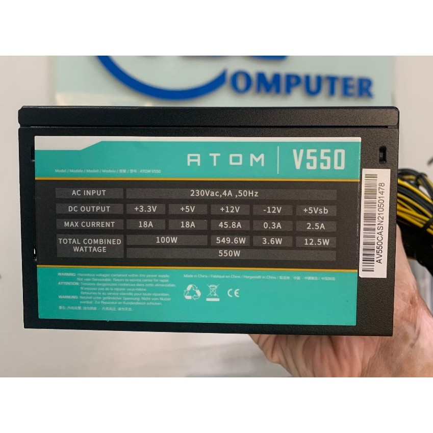 Nguồn Corsair VX550, VS550 GigaByte P550B công suất thực 550W chuẩn 80 ...