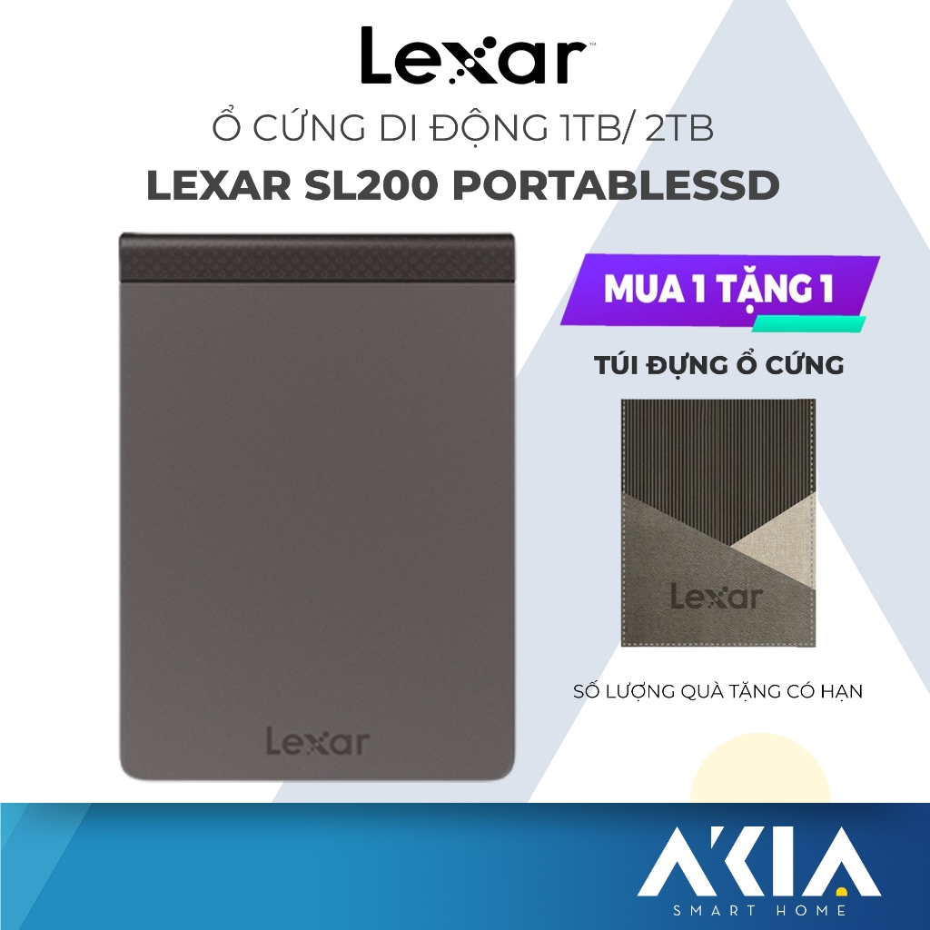 Ổ cứng di động Lexar SL200 Portable SSD 512GB/ 1TB/ 2TB, tốc độ đọc ...