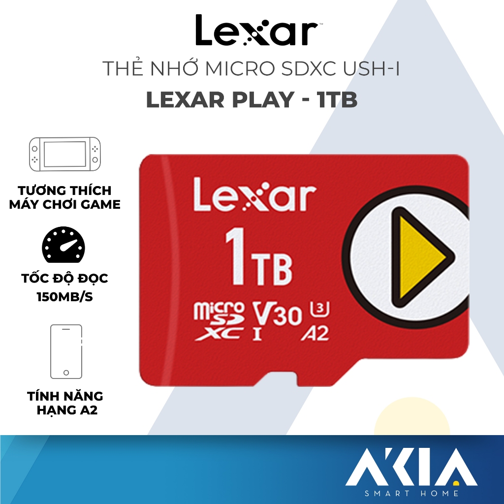 Thẻ nhớ 1TB Lexar PLAY micro SDXC UHS-I, tốc độ đọc 150Mb/s, tương ...