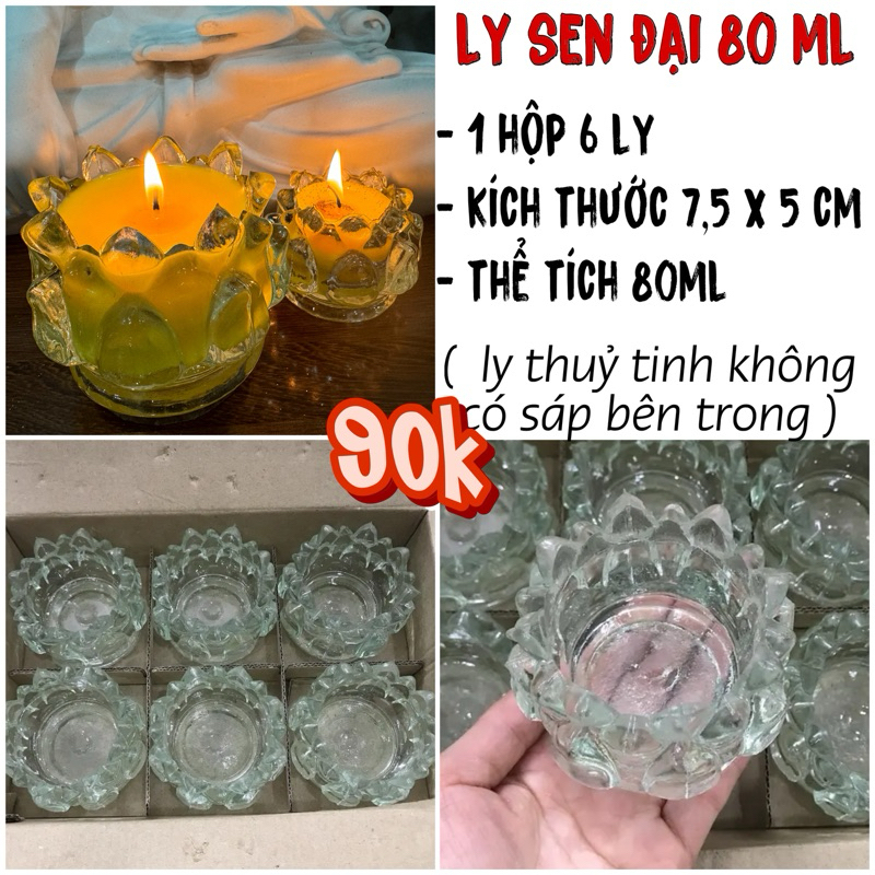 Ly sen đại 1 hộp 6 ly ( Ly không ) | Shopee Việt Nam