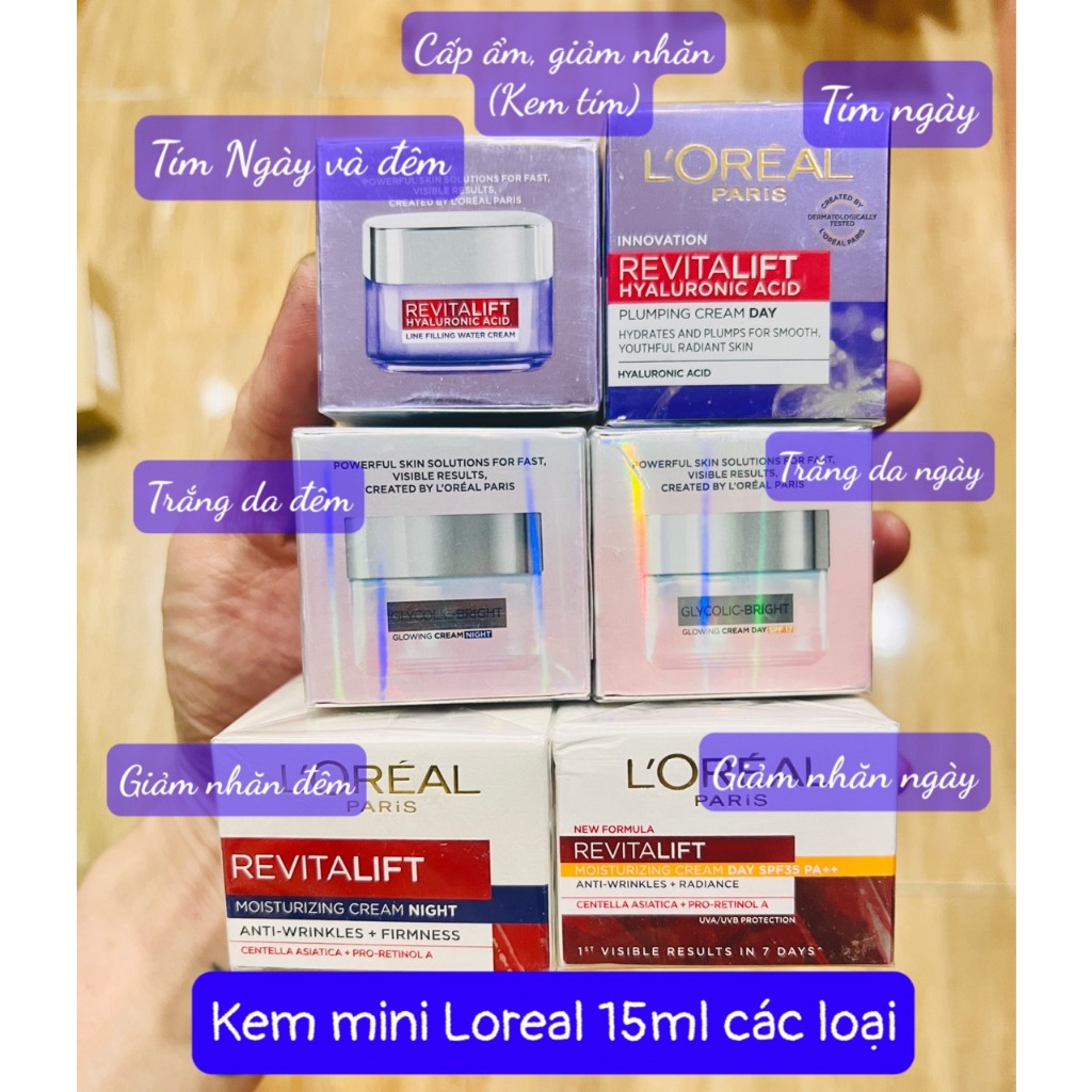 (Mini Full box 15ml) Kem dưỡng da mini L'oreal (Loreal) Paris các loại ...
