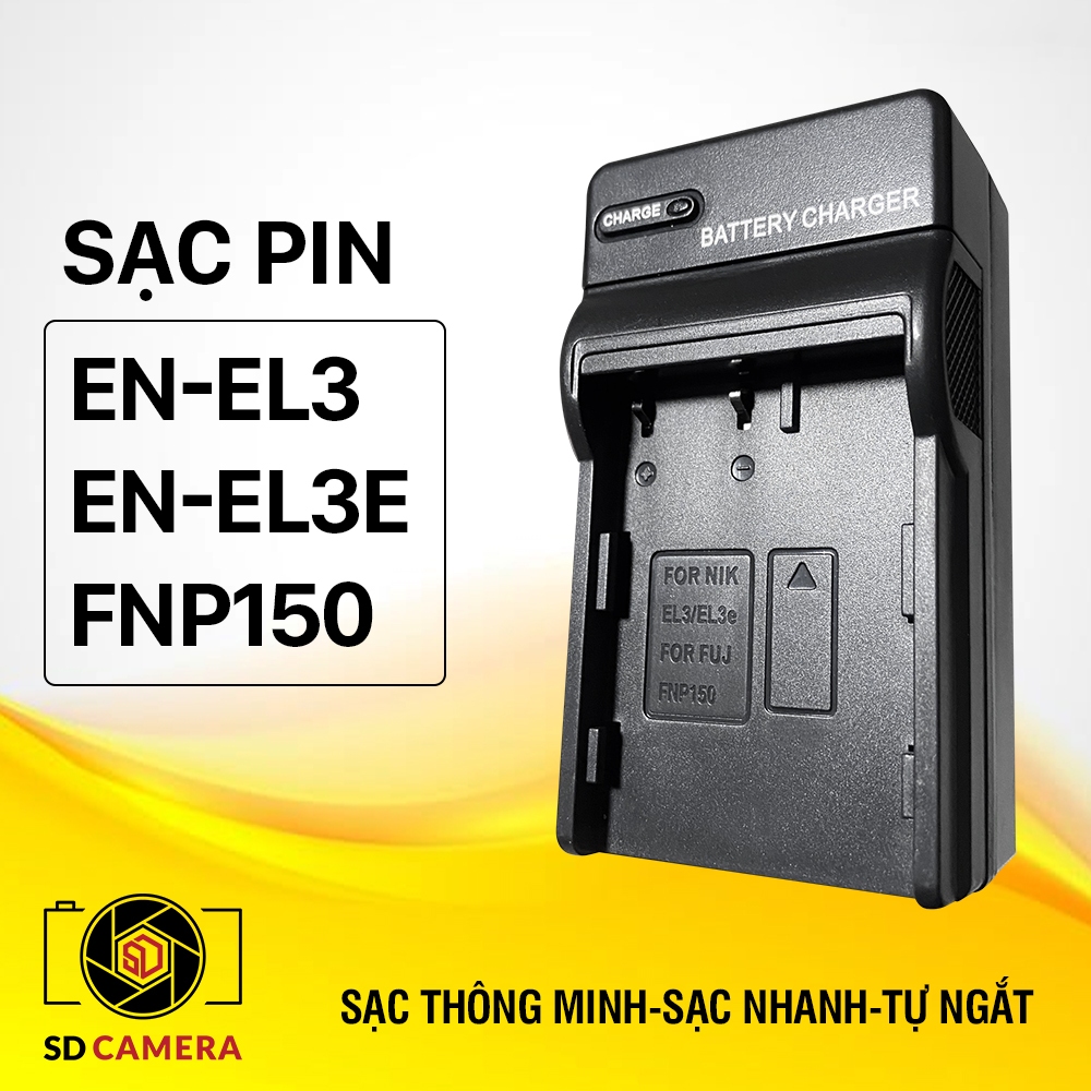Sạc Pin EN-EL3 EN-EL3E FNP150 cho Nikon D70 D80 D90 D700 D300 D200 D10 ...