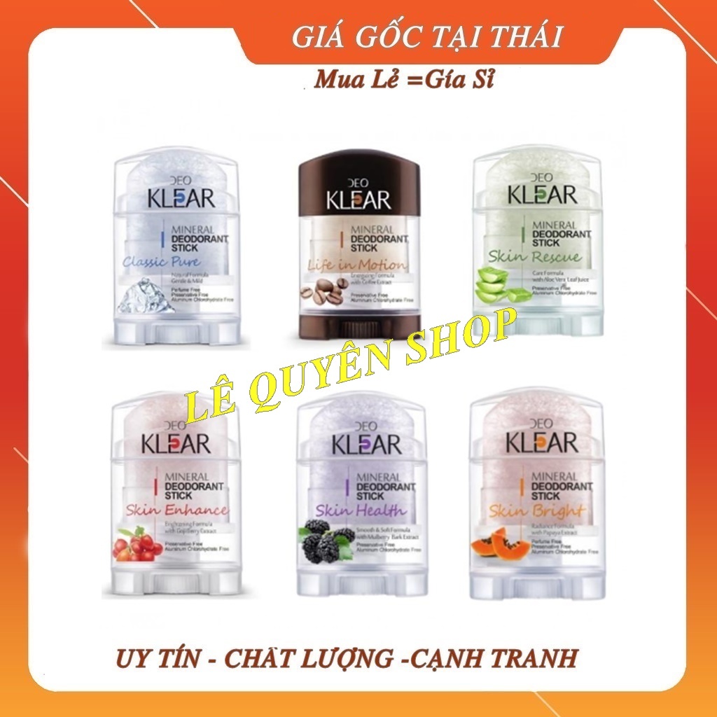 [CHÍNH HÃNG] Lăn Khử Mùi Đá Khoáng DEO KLEAR 70gr MINERAL DEODORANT STICK [5 Mùi Đặc Trưng ...