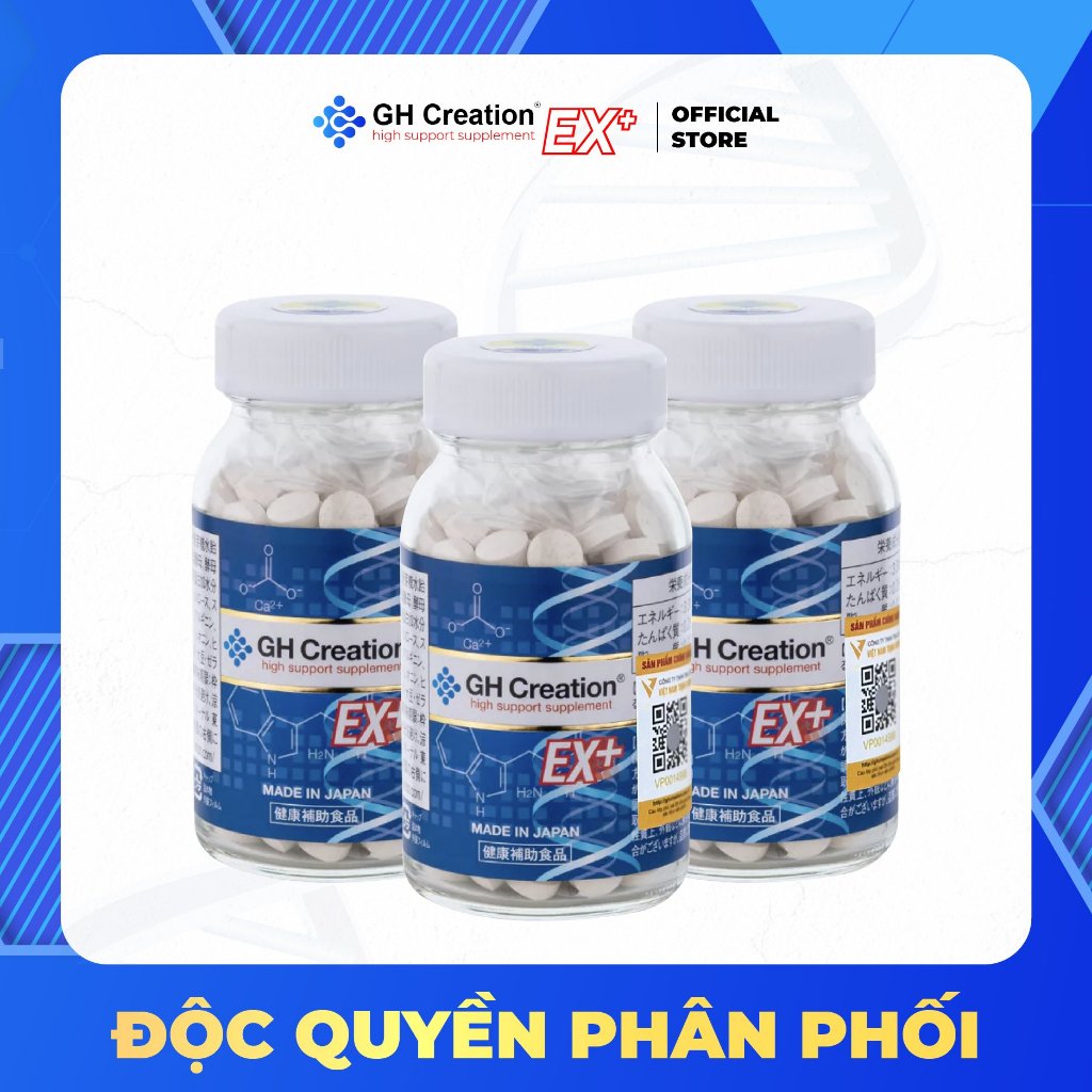 GH Creation EX+ chính hãng - COMBO 3 lọ Viên uống phát triển chiều cao ...