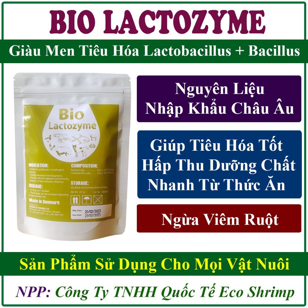 Men tiêu hóa cho Tôm cá Bio Lactozyme- Bổ sung men vi sinh có lợi cho ...