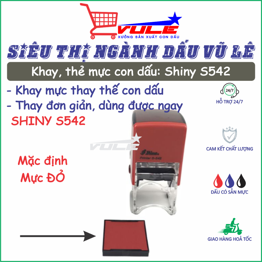 Khay mực, thẻ mực dùng cho dấu Shiny S542 | Shopee Việt Nam