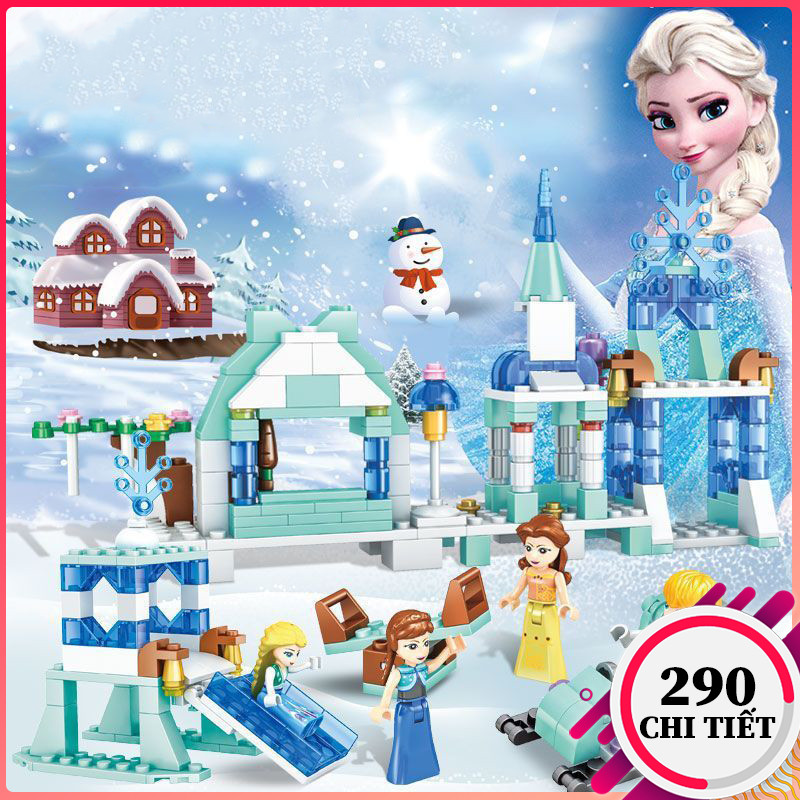 MÔ HÌNH LẮP RÁP Lego lâu đài công chúa Elsa rèn luyện tư duy cho bé BỘ ...