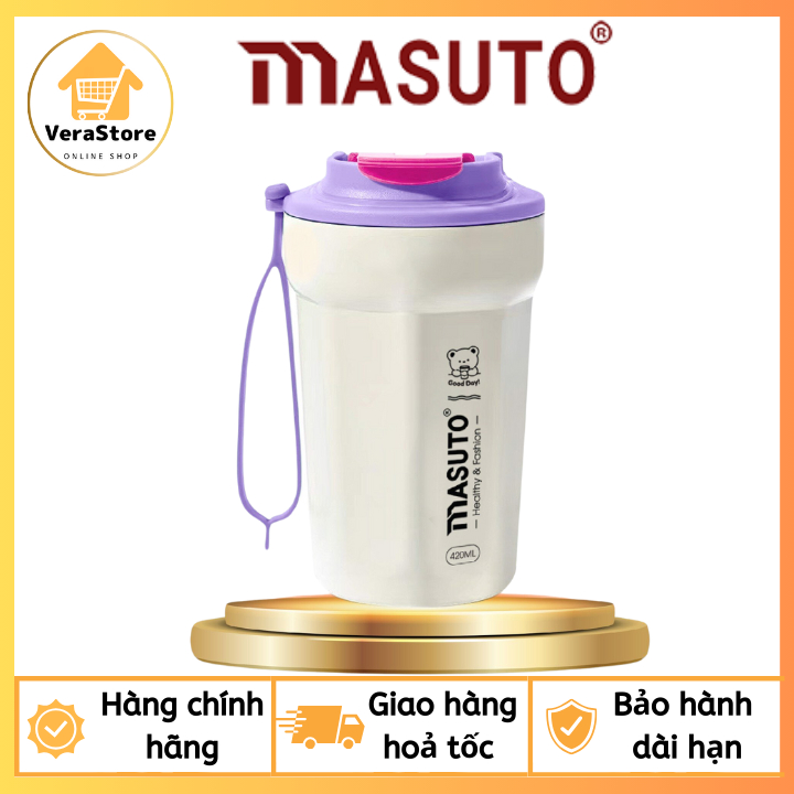 Ly giữ nhiệt mini Masuto 400ml inox 304 an toàn giữ nóng lạnh có đế mút ...
