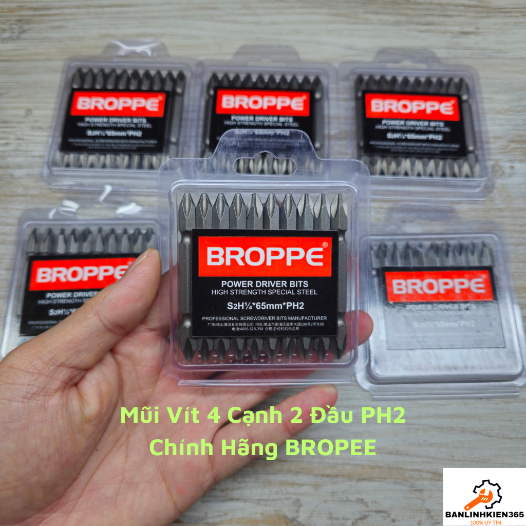 Mũi Vít 4 Cạnh 2 Đầu PH2 BROPPE Dài 65mm,Thép S2 Siêu Cứng Chuôi Lục Giác 6.35mm | Shopee Việt Nam