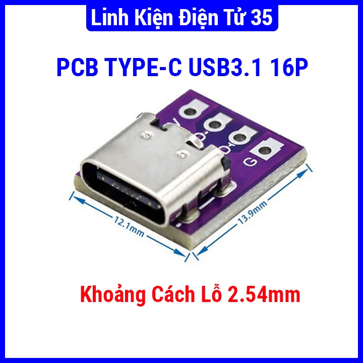 Linh kiện PCB TYPE-C USB3.1 16 chân | Shopee Việt Nam