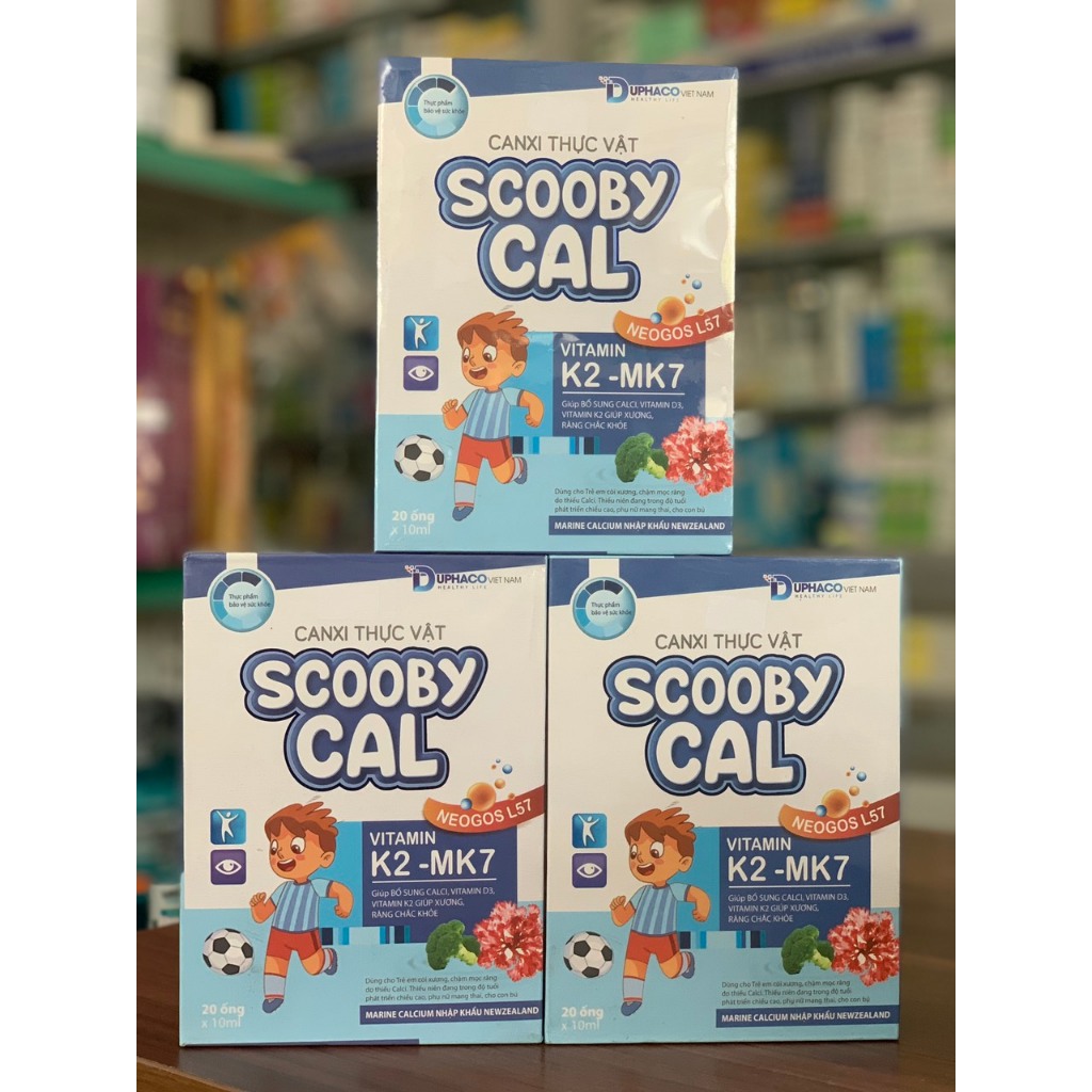 Canxi thực vật SCOOBY CAL vitamin K2-MK7 hộp 20 ống x 10ml | Shopee ...