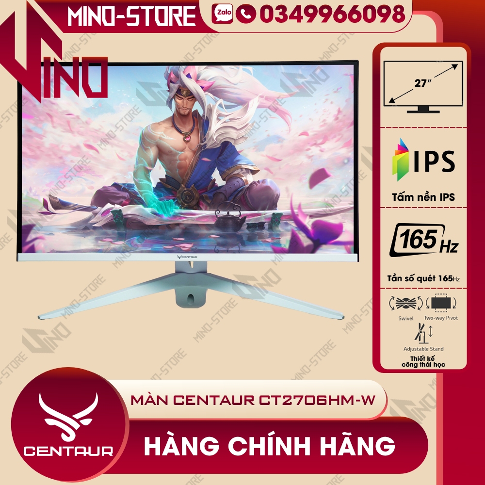 MÀN HÌNH MÁY TÍNH CENTAUR CTC2706HM -W 27 INCH|FHD| IPS|165HZ|5MS|TRẮNG | Shopee Việt Nam