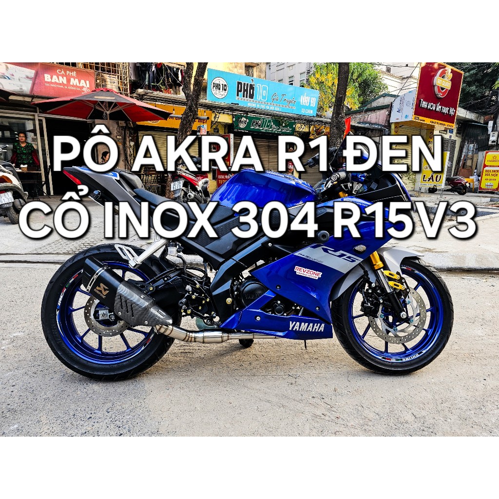 Pô Độ Akrapovic R1 Đen Và Cổ Inox 304 Yamaha R15v3 | Shopee Việt Nam