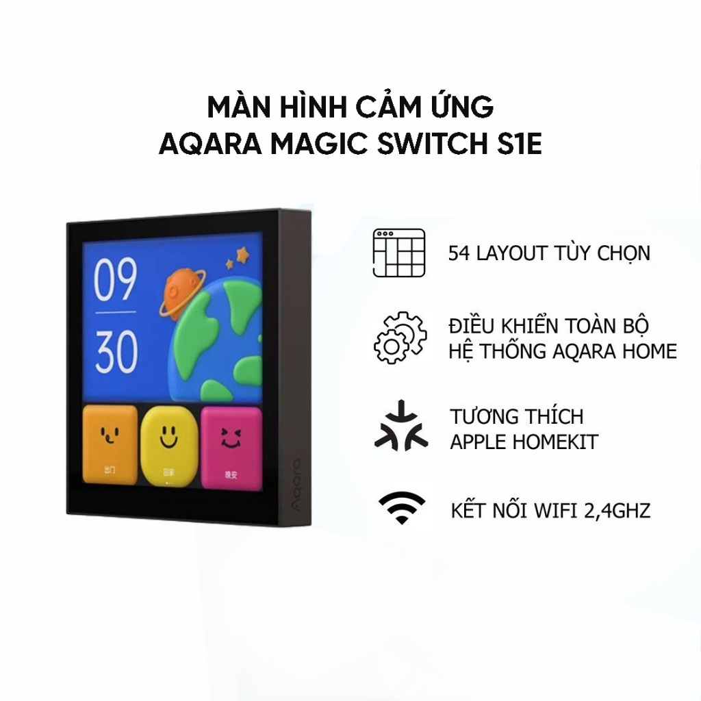 Công tắc màn hình cảm ứng Aqara Magic Switch S1E - Màn hình LCD 4″ có ...