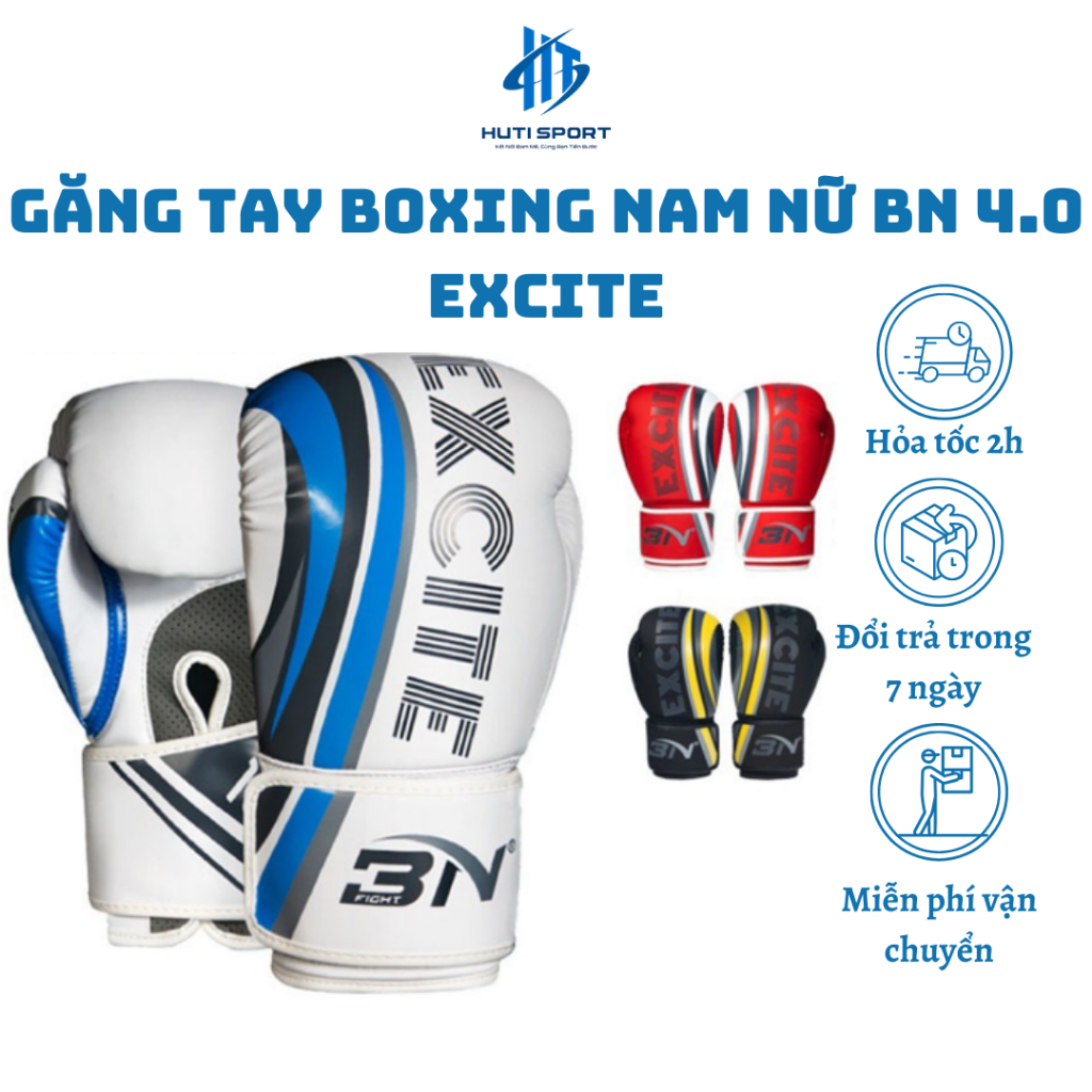 Găng Tay Boxing, Bao Tay Đấm Bốc Quyền Anh Nam Nữ BN 4.0 EXCITE Cao Cấp ...