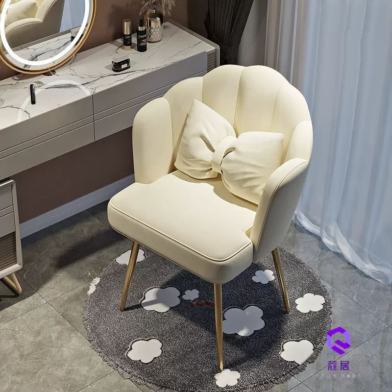 Ghế trang điểm vương miện kèm nơ xinh sắn, ghế nail, ghế ngồi bàn make ...
