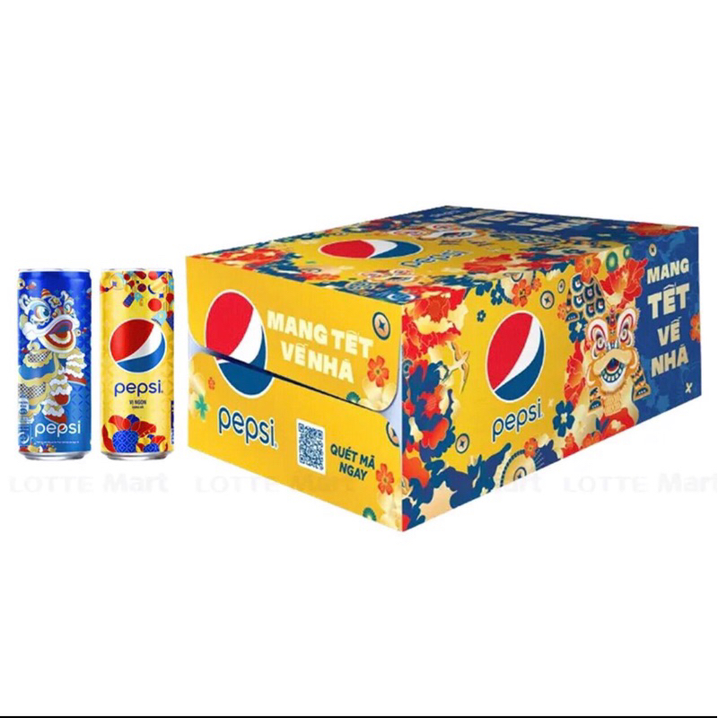 Thùng 24+4 lon nước ngọt có gaz Pepsi lon 320ml/lon | Shopee Việt Nam