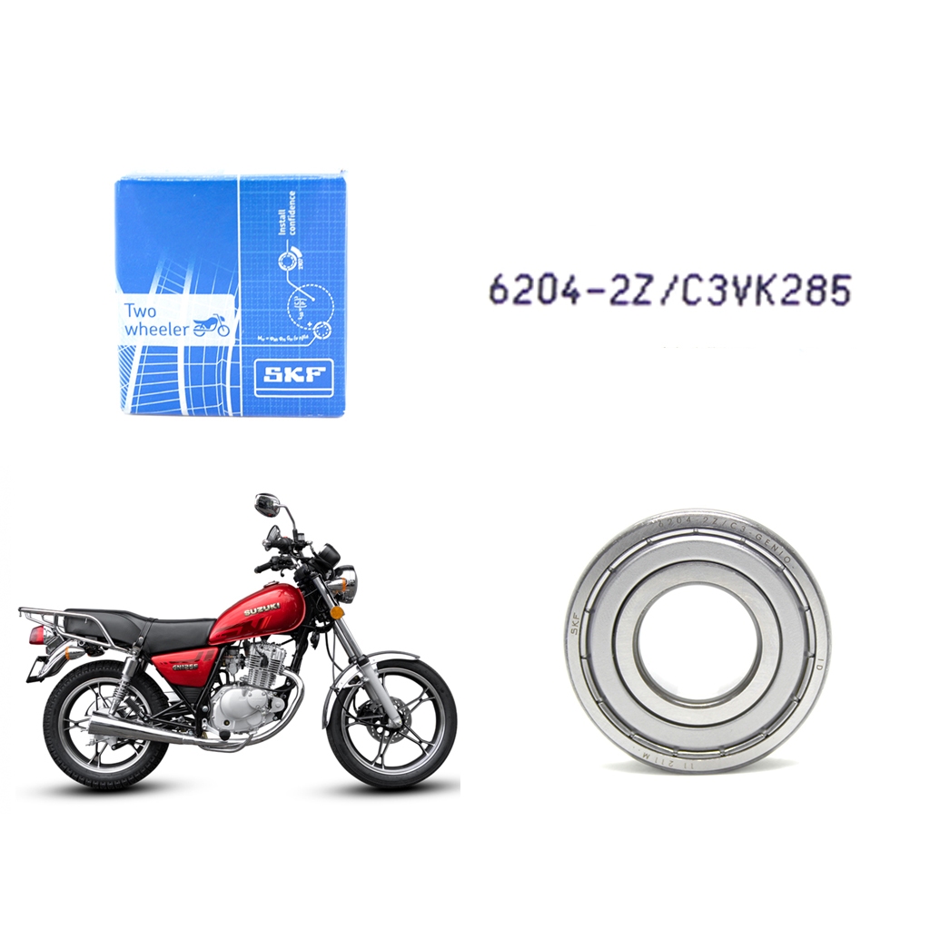Bạc đạn cùi dĩa SKF 6204 chính hãng Suzuki GN125 HJ125 EN125 GZ125 GZ150 GN250 ST250 BIGBOY250 ...