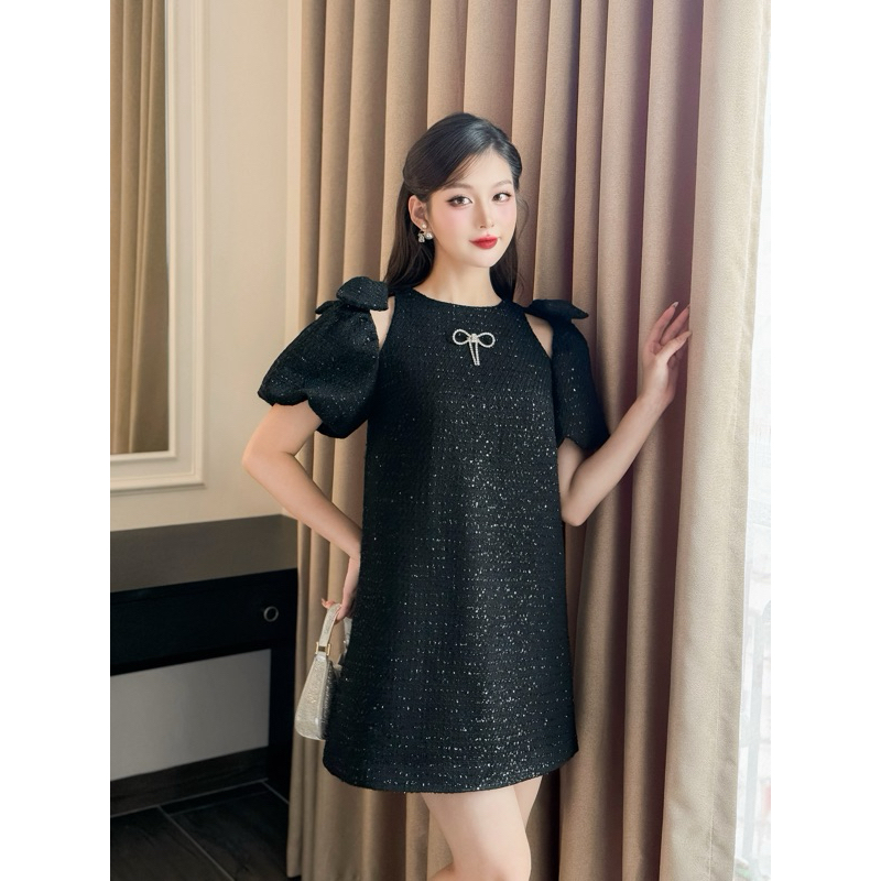 KAMI DRESS - Đầm nữ suông tay bồng ( tặng kèm nơ đá cao cấp ) | Shopee ...