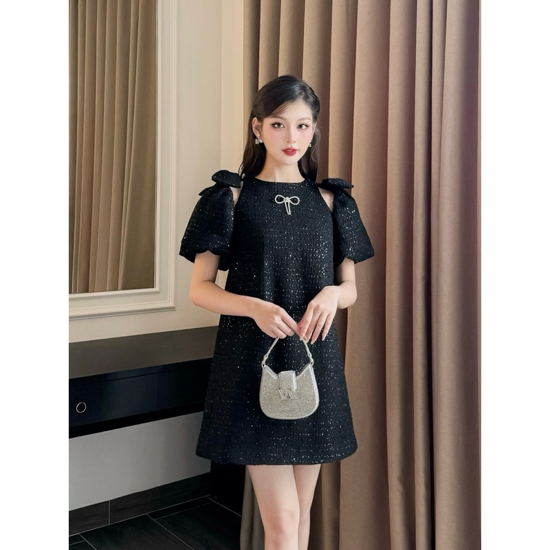 KAMI DRESS - Đầm nữ suông tay bồng ( tặng kèm nơ đá cao cấp ) | Shopee ...