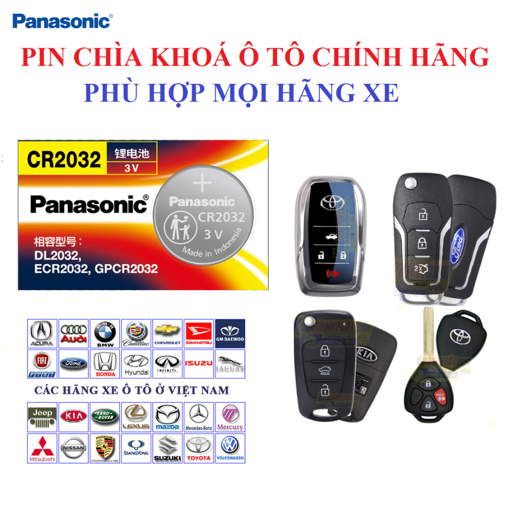Pin chìa khoá ô tô panasonic pin 3V CR2032 CR2025 lithium HÀNG CHÍNH ...