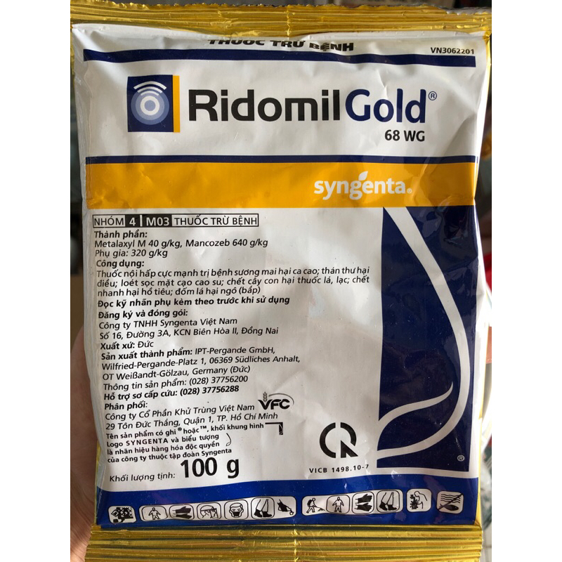 RIDOMIL GOLD 68WG SYNGENTA CHÍNH HÃNG 100G | Shopee Việt Nam