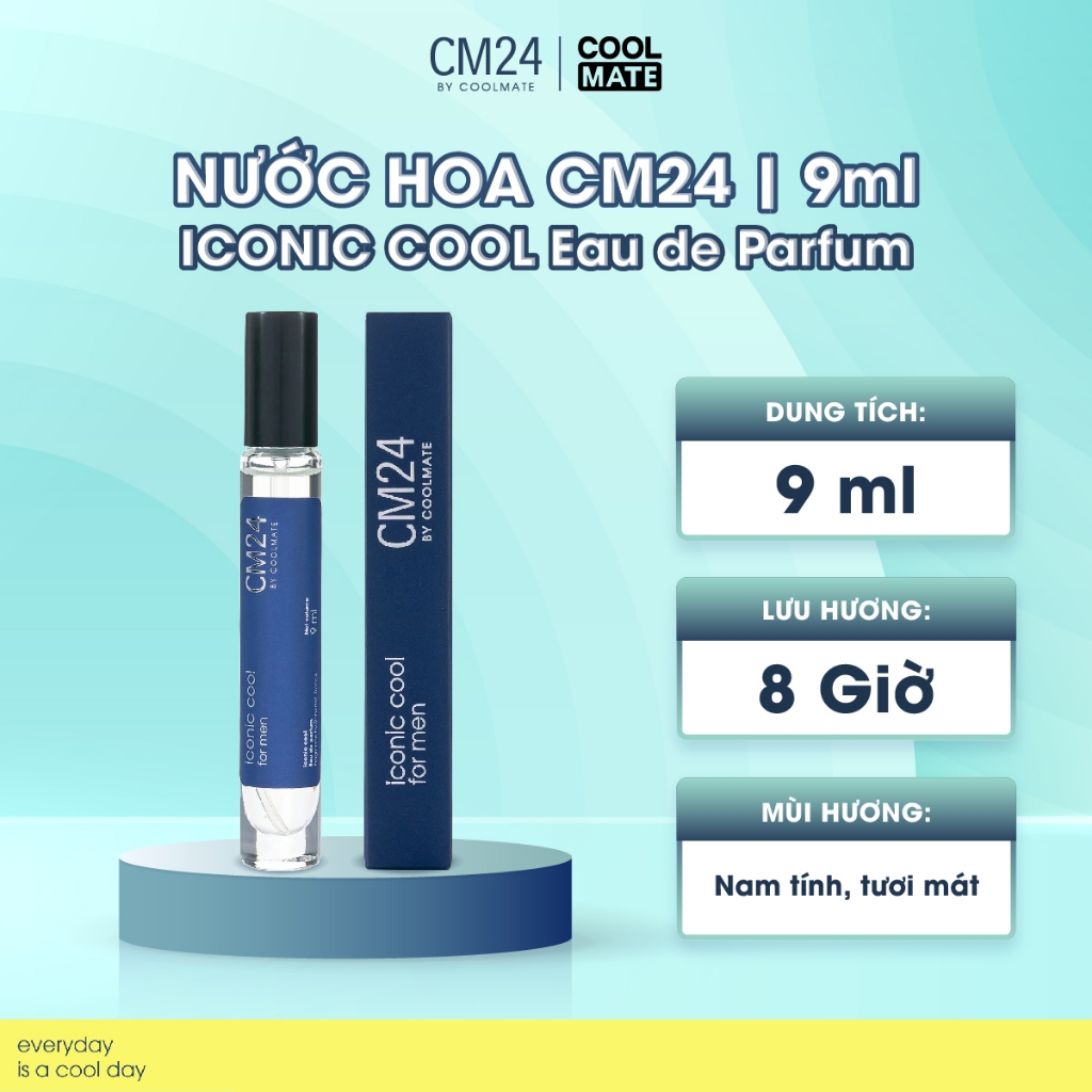[18-19.6 Mua 3 giảm 25%]Nước hoa nam CM24 ICONIC COOL Eau de Parfum 9ml ...