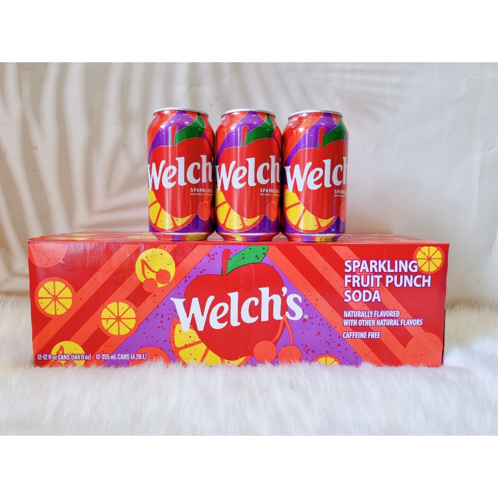 [ HÀNG MỸ] Nước ngọt Welchs vị trái cây 355ml- Welchs sparkling fruit ...