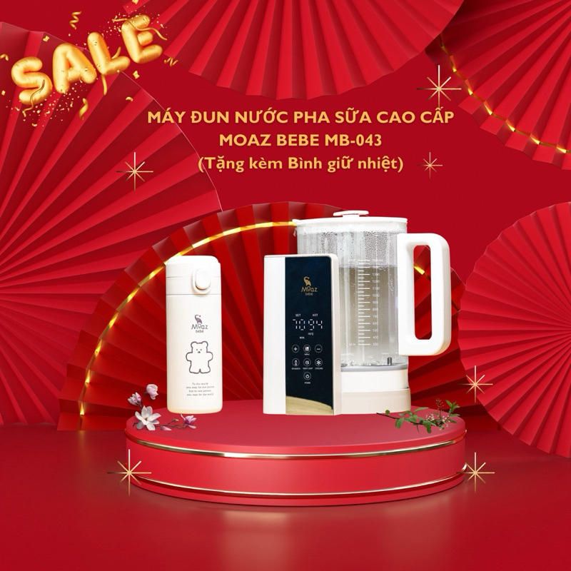 BÌNH ĐUN NƯỚC PHA SỮA PHIÊN BẢN CAO CẤP MOAZBEBE MB-043 (TẶNG KÈM BÌNH ...