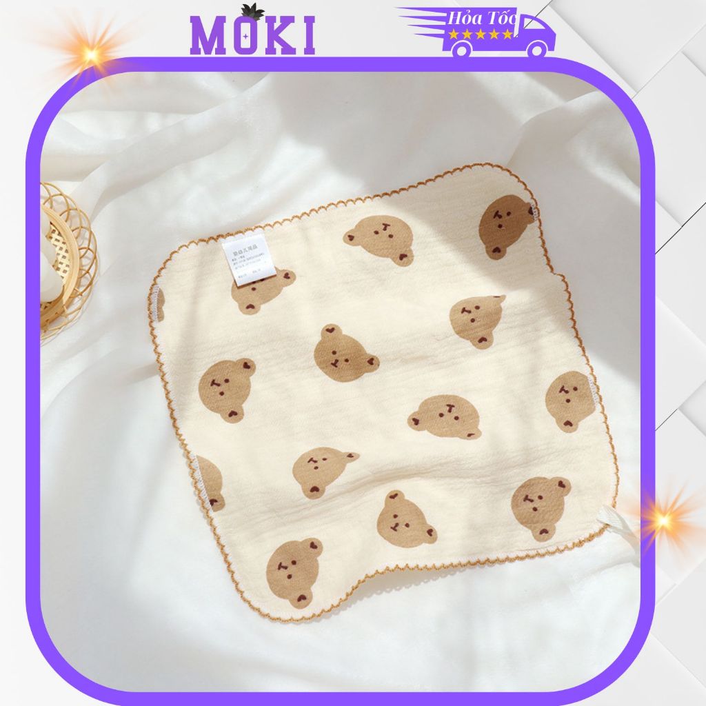 Khăn sữa cho bé vải Muslin 2 lớp mềm mại cao cấp kích thước 30x30cm dùng cho trẻ sơ sinh và trẻ ...