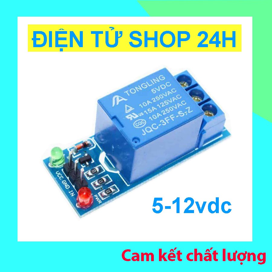 Module 1 Relay Với Opto Cách Ly Kích Mức Thấp 5VDC/12VDC | Shopee Việt Nam