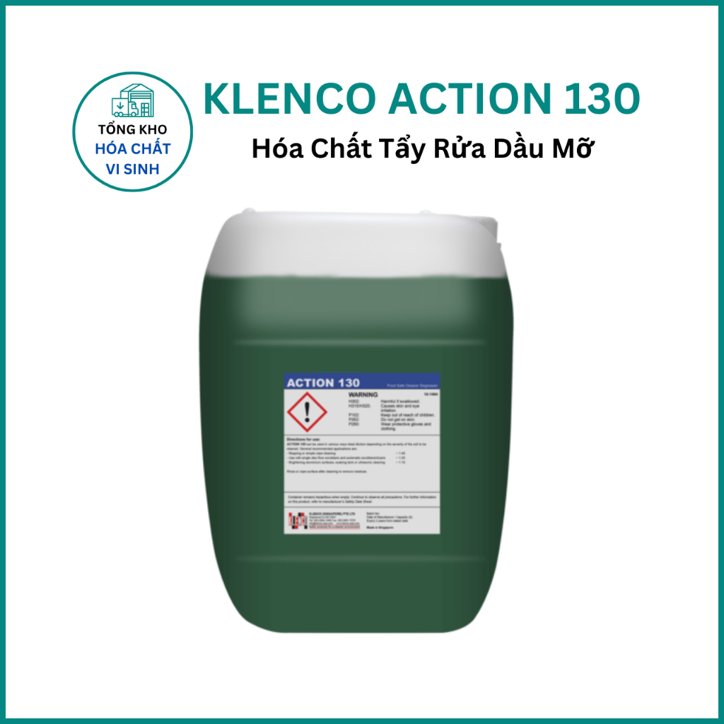 Klenco Action 130 (can lớn 20 lít) hóa chất tẩy rửa vệ sinh các vết bẩn ...