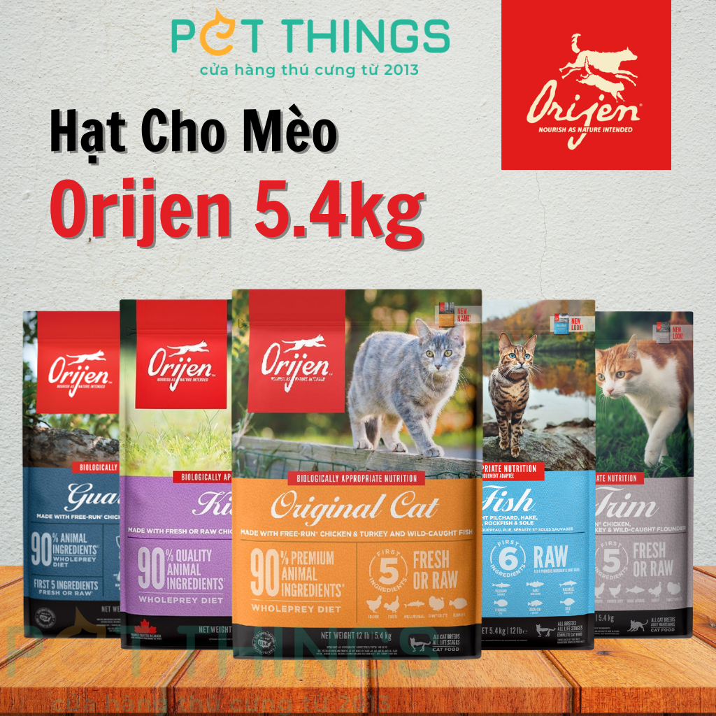 [BAO LỚN 5.4kg] Orijen Thức Ăn Hạt Khô Cho Mèo Original, Six Fish, Fit ...
