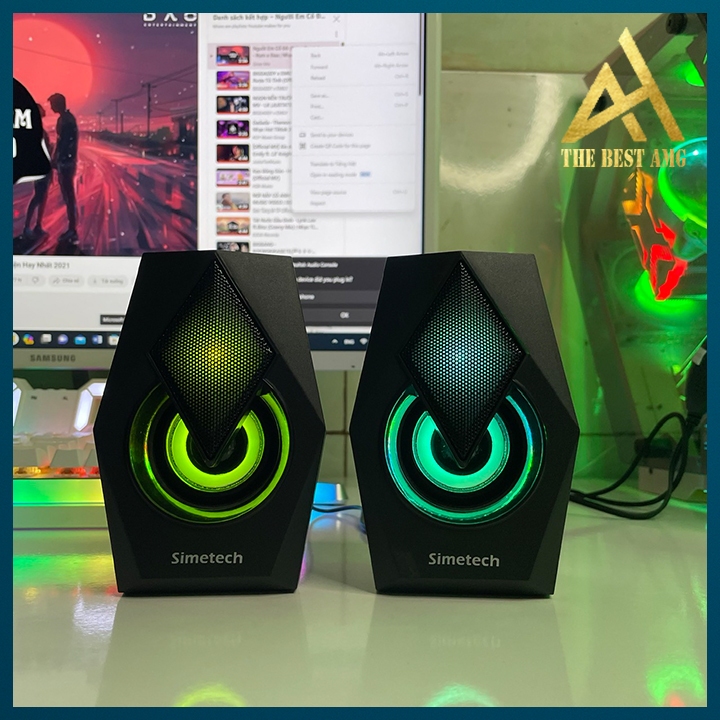 Loa Máy Tính Để Bàn 2.0 Led RGB Simetech KQ-04 Có Dây - Loa Pc Vi Tính ...