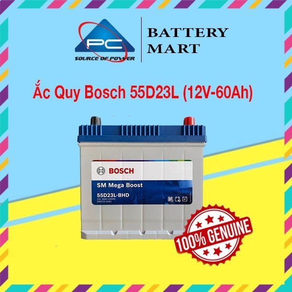 Ắc Quy BOSCH 55D23L (12V-60AH) | Shopee Việt Nam