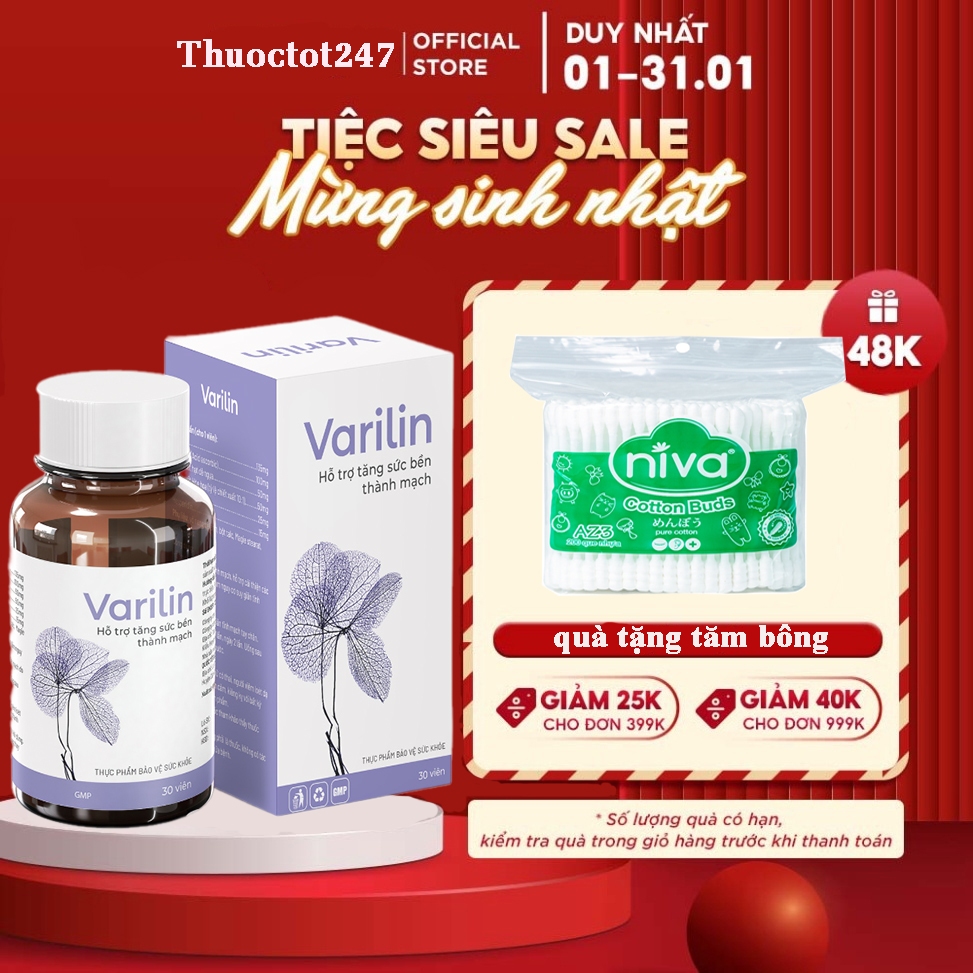 [HÀNG CHÍNH HÃNG] Varilin – Hỗ Trợ Tăng Sức Bền Thành Mạch Giảm Nguy Cơ ...