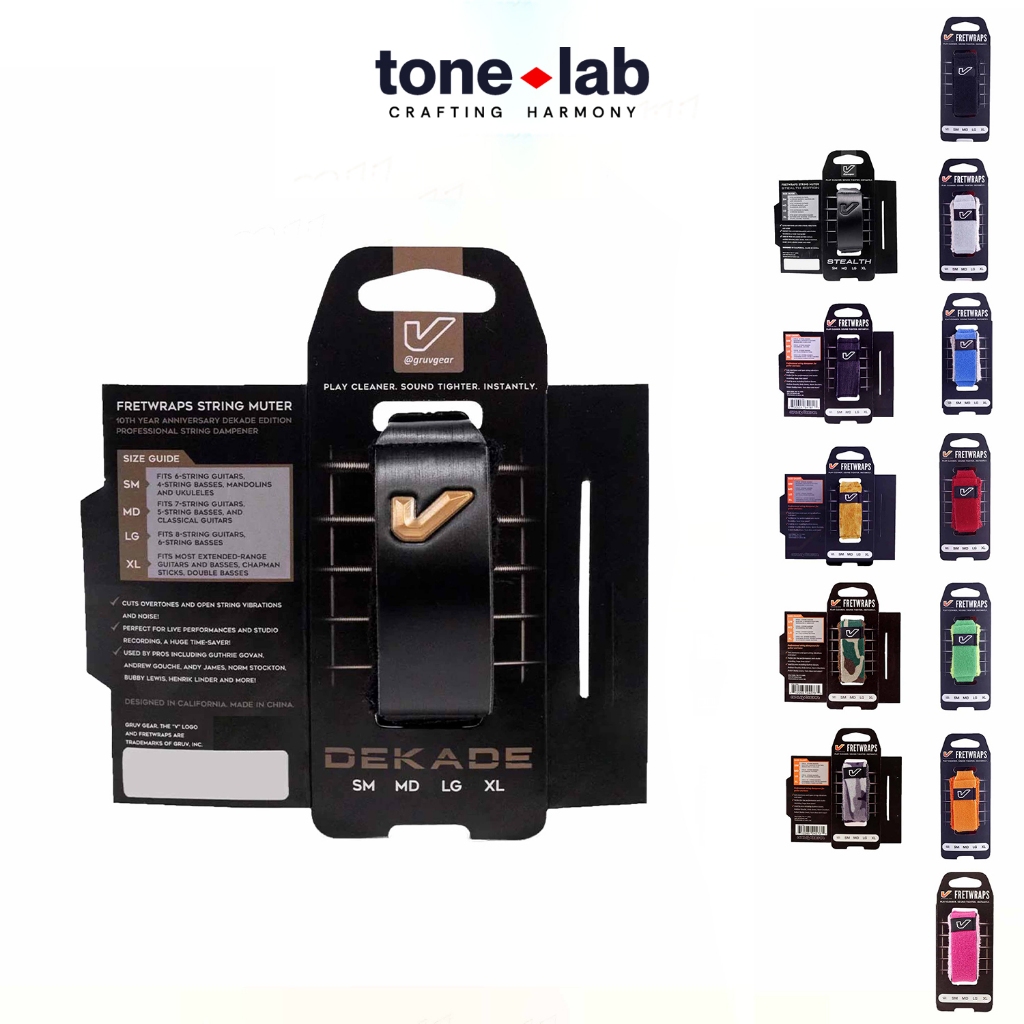 [Tone Lab] [HCM] FretWrap Size S, M GruvGear nhiều màu, Stealth, Ebony ...