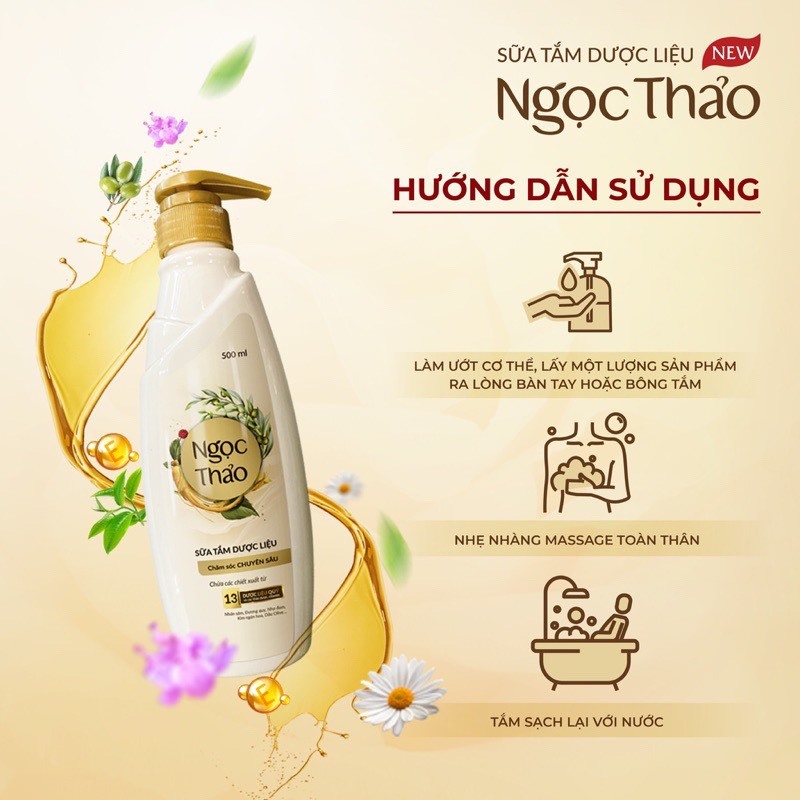 Sữa Tắm Dược Liệu Ngọc Thảo dung tích 300ML-500ML | Shopee Việt Nam