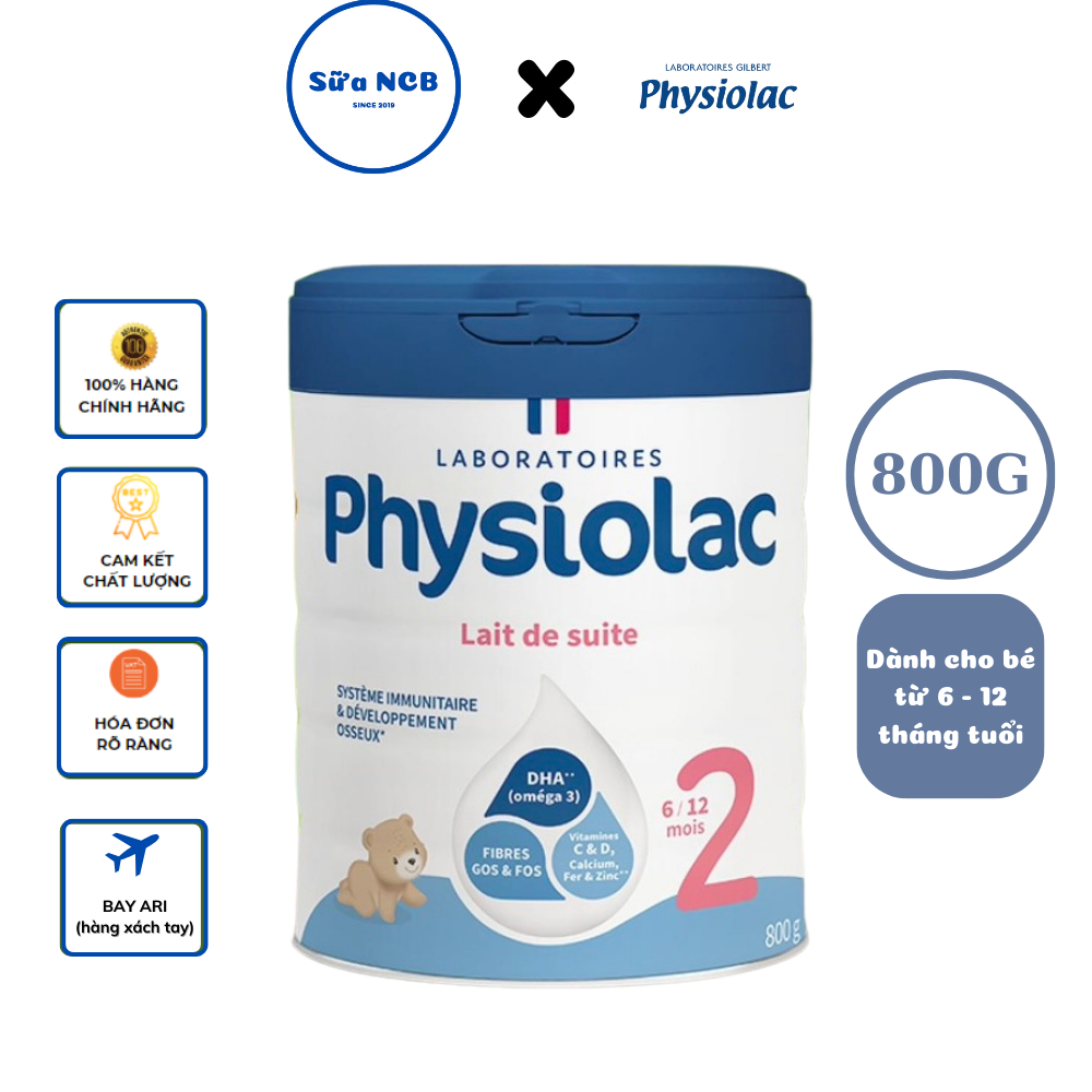 [Mấu Mới] Sữa bột Physiolac số 2 nhập khẩu Pháp - Lon 800g | Shopee ...