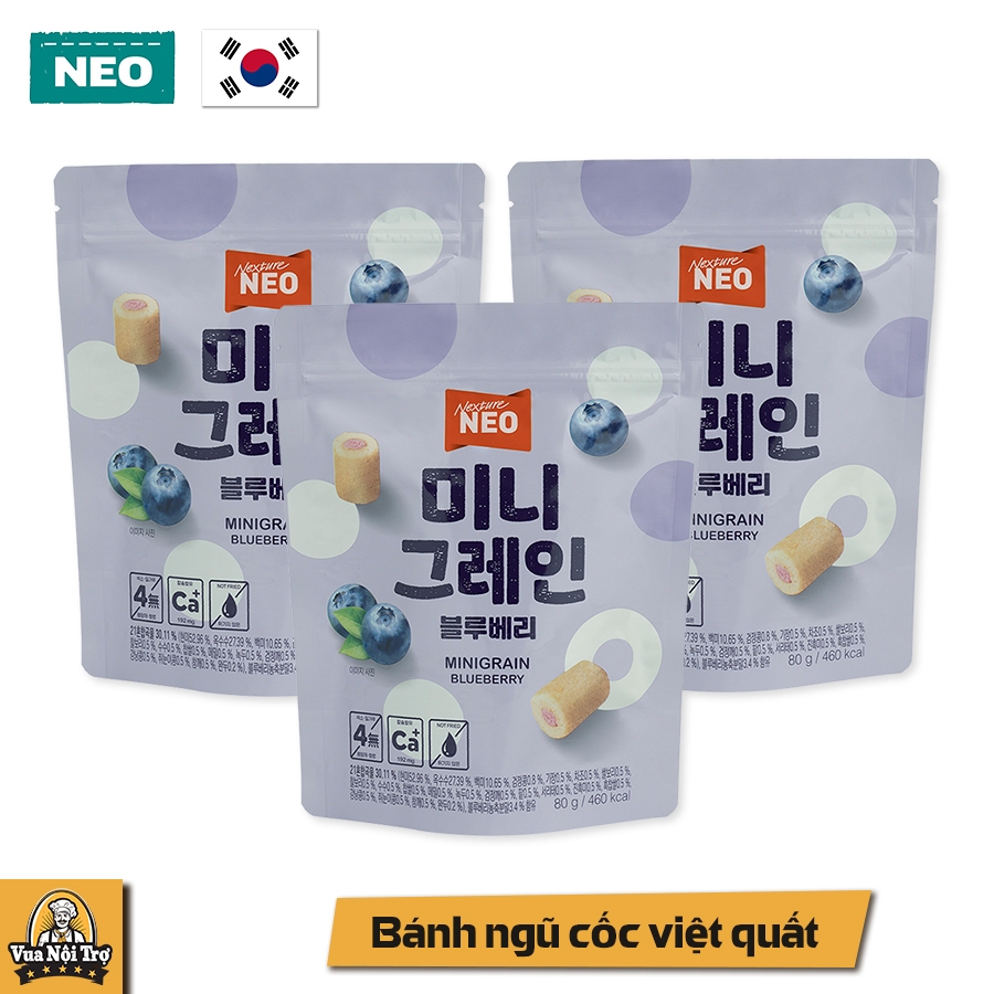 3 Gói Bánh ngũ cốc việt quất Nexture NEO Hàn Quốc 80g/gói | Shopee Việt Nam