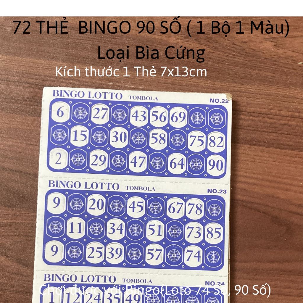 Bộ Vé Lô tô 60 SỐ- Thẻ BINGO 75 SỐ- Vé Dò Loto ( Lô tô) Cho Tết Thêm ...