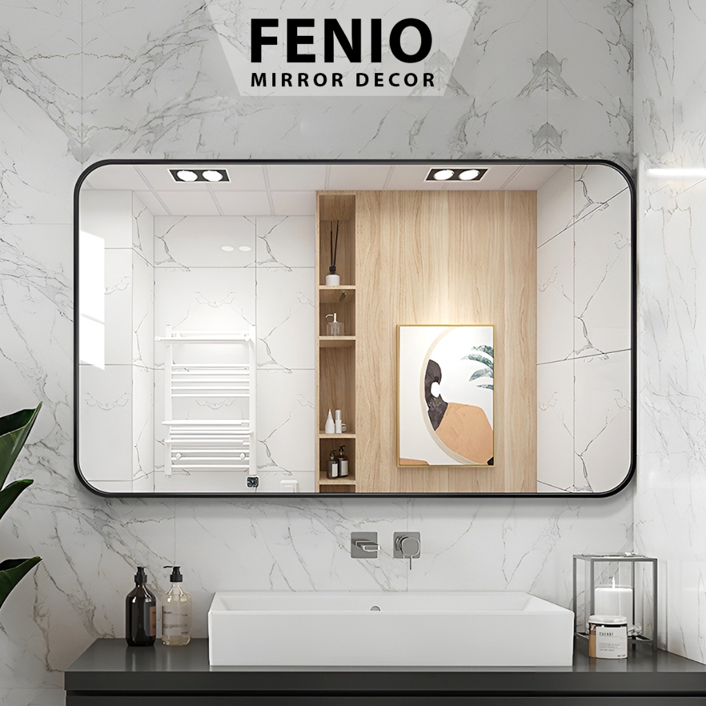 Gương nhà tắm hình chữ nhật treo tường FENIO gương trang trí decor ...