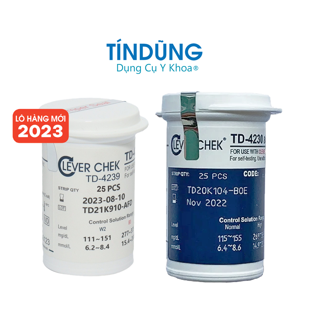Que thử đường huyết Clever Chek 25 que | Shopee Việt Nam