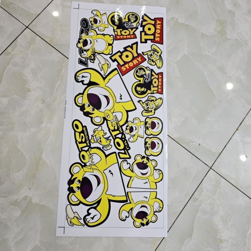 Tem set gấu dâu lotso dán trang trí xe máy kích thước 20x60cm | Shopee ...