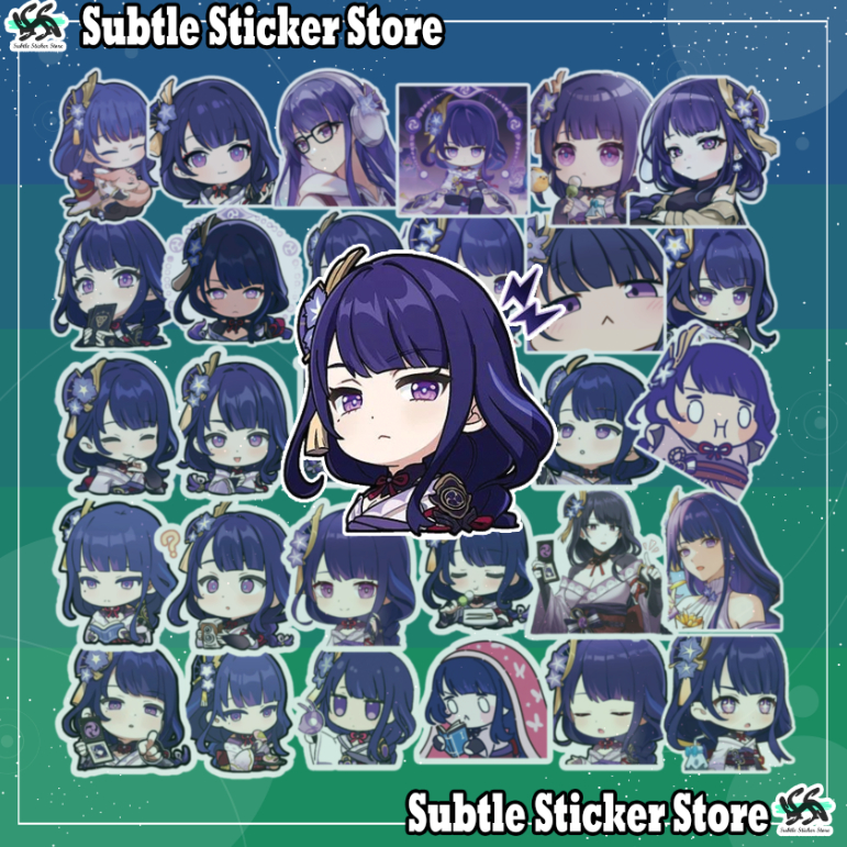 [Genshin Impact] - Set 10/15/20/25/30 Sticker Ei-Raiden Shogun hình dán ...