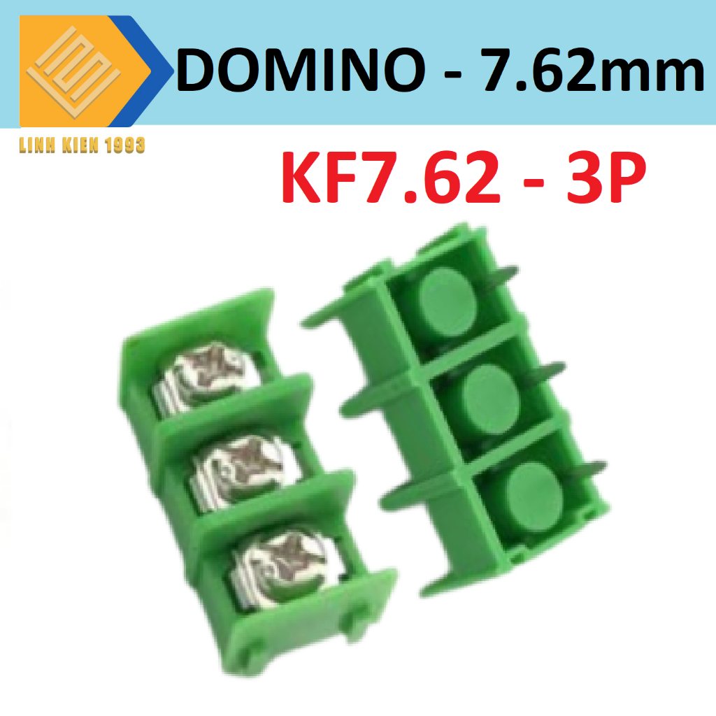 Cầu đấu dây KF7.62mm 3P màu xanh chân thẳng | Shopee Việt Nam