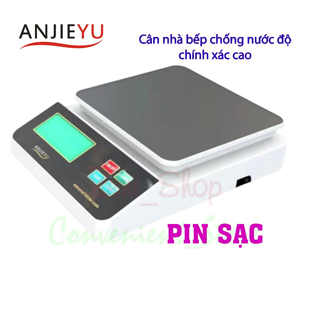 Cân điện CHỐNG NƯỚC, cân tiểu ly nhà bếp mặt inox (6kg/0.5g ,3kg/0.1g)_ANJIEYU | Shopee Việt Nam