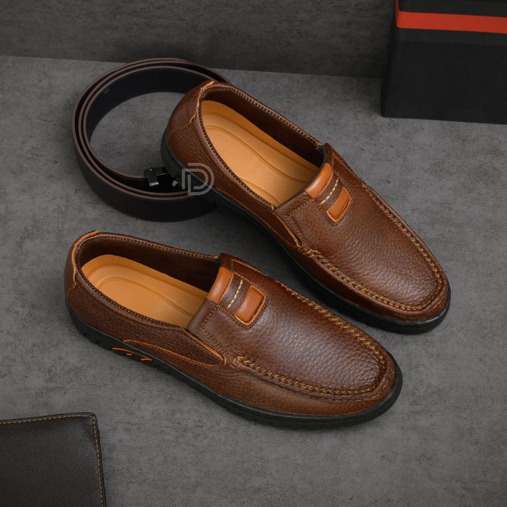 L368-Giày Lười Nam Da Bò Hàng Hiệu Chính Hãng Duvis | Shopee Việt Nam